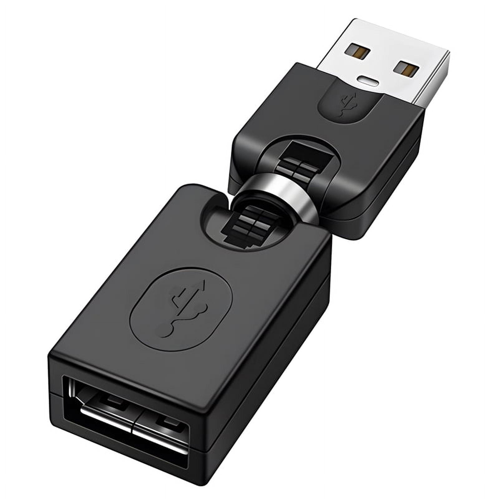 Black USB 2.0 Male To Female 360 Degree Rotation Angle Extension ...