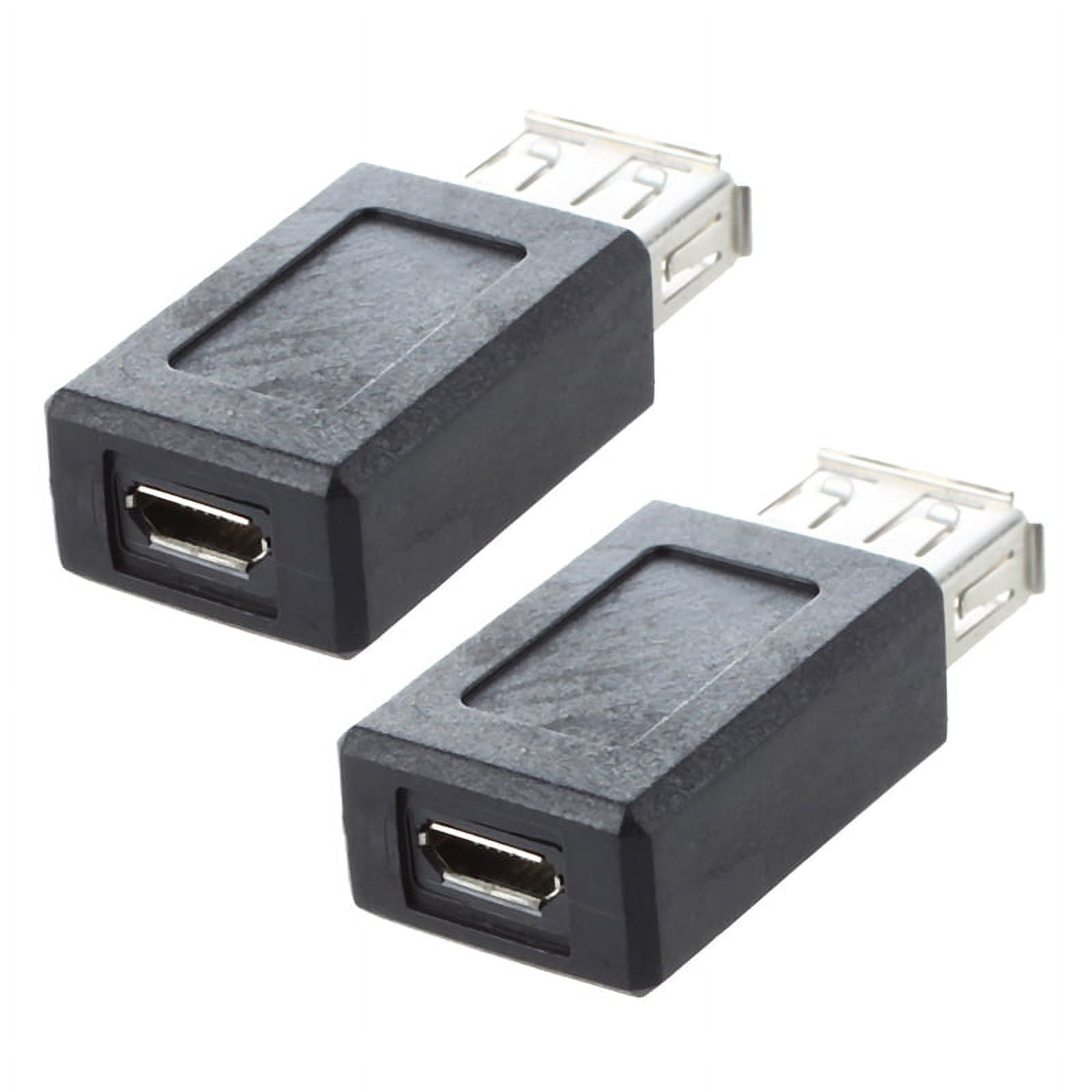Black USB 2.0 Type A Female to -USB B Female Adapter Plug - Walmart.com