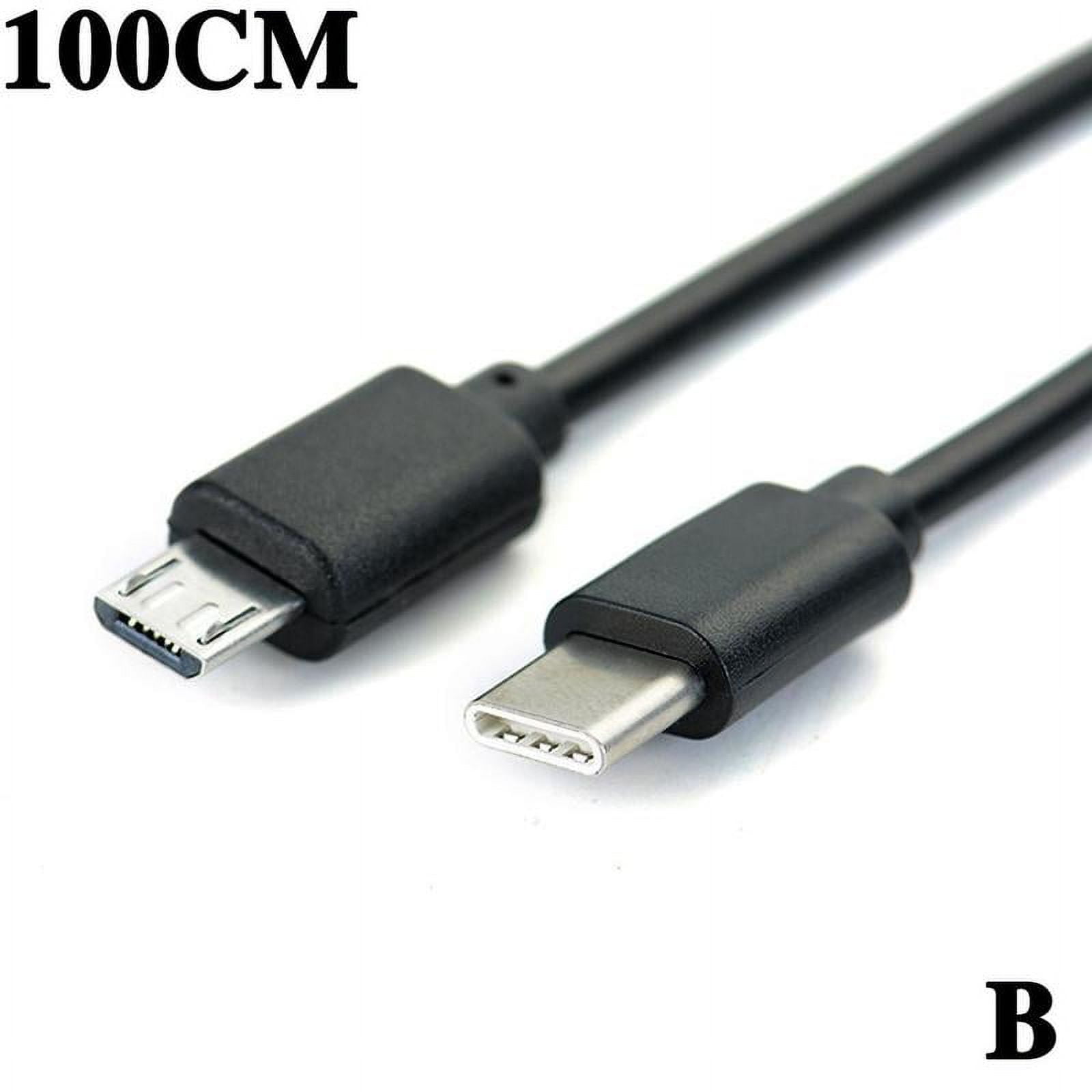 Black USB-C Type C to Micro USB Male Charge Data Transfer Quality Cable ...