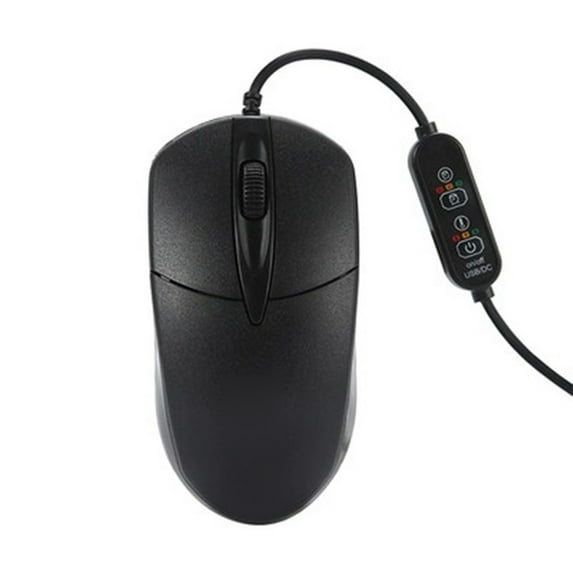 Black USB Optical Mouse Warm for &Fingers Ergonomic Plug and for Play ...