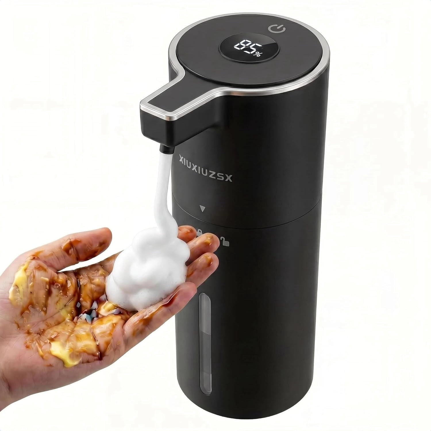 Black USB Rechargeable Touchless Foaming Soap Dispenser, 4-Speed ...