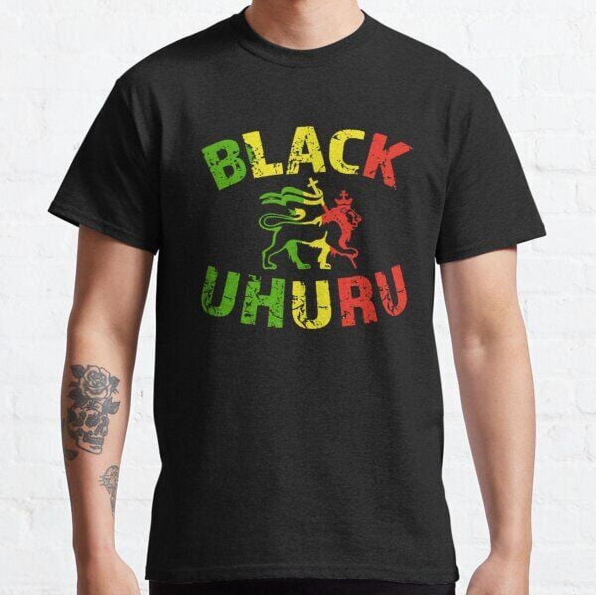Black Uhuru Rastafarian Lion Classic TShirt Derrick "Duckie" Simpson ...