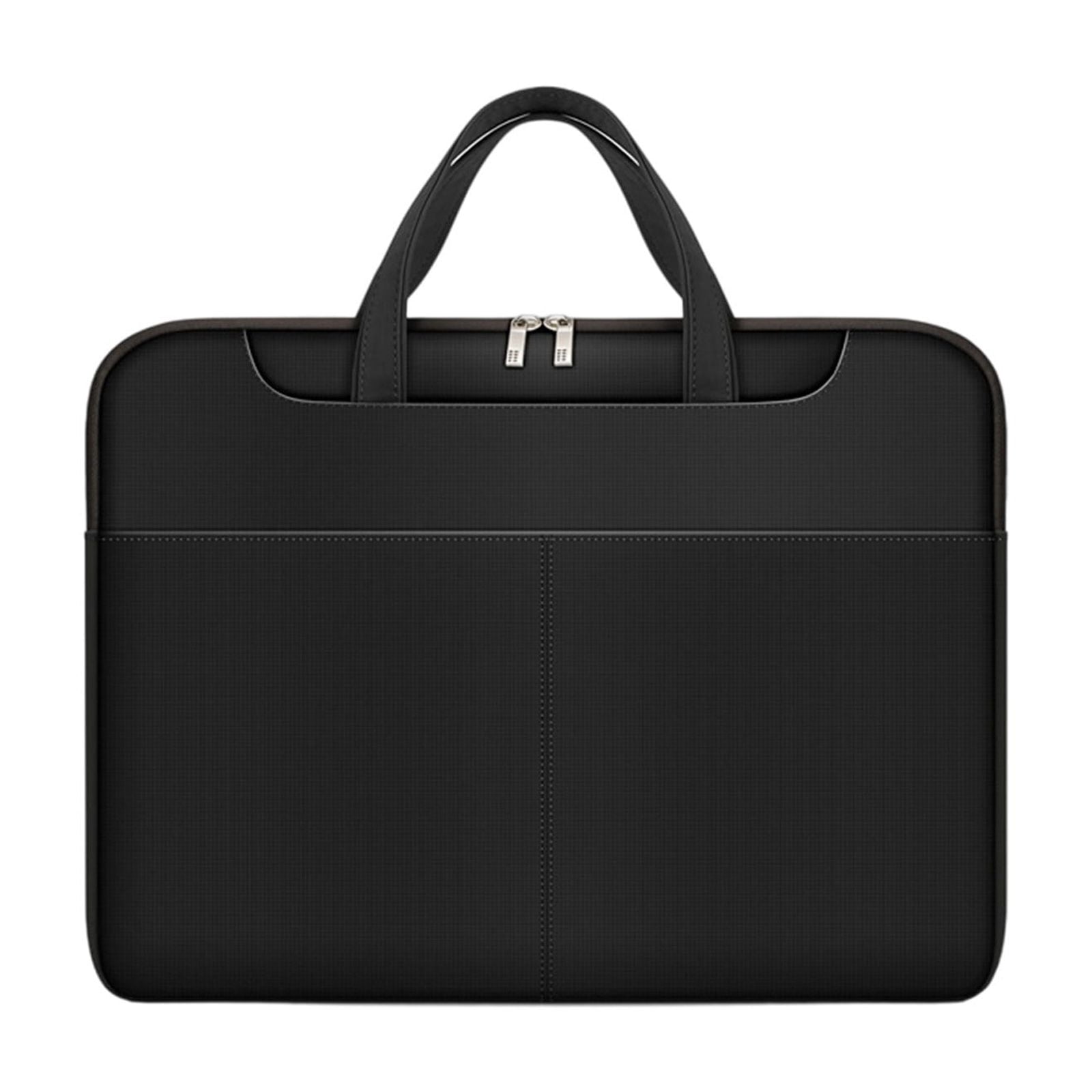 Black Ultra Thin Laptop Bag Business Meeting Briefcase Student Multi ...