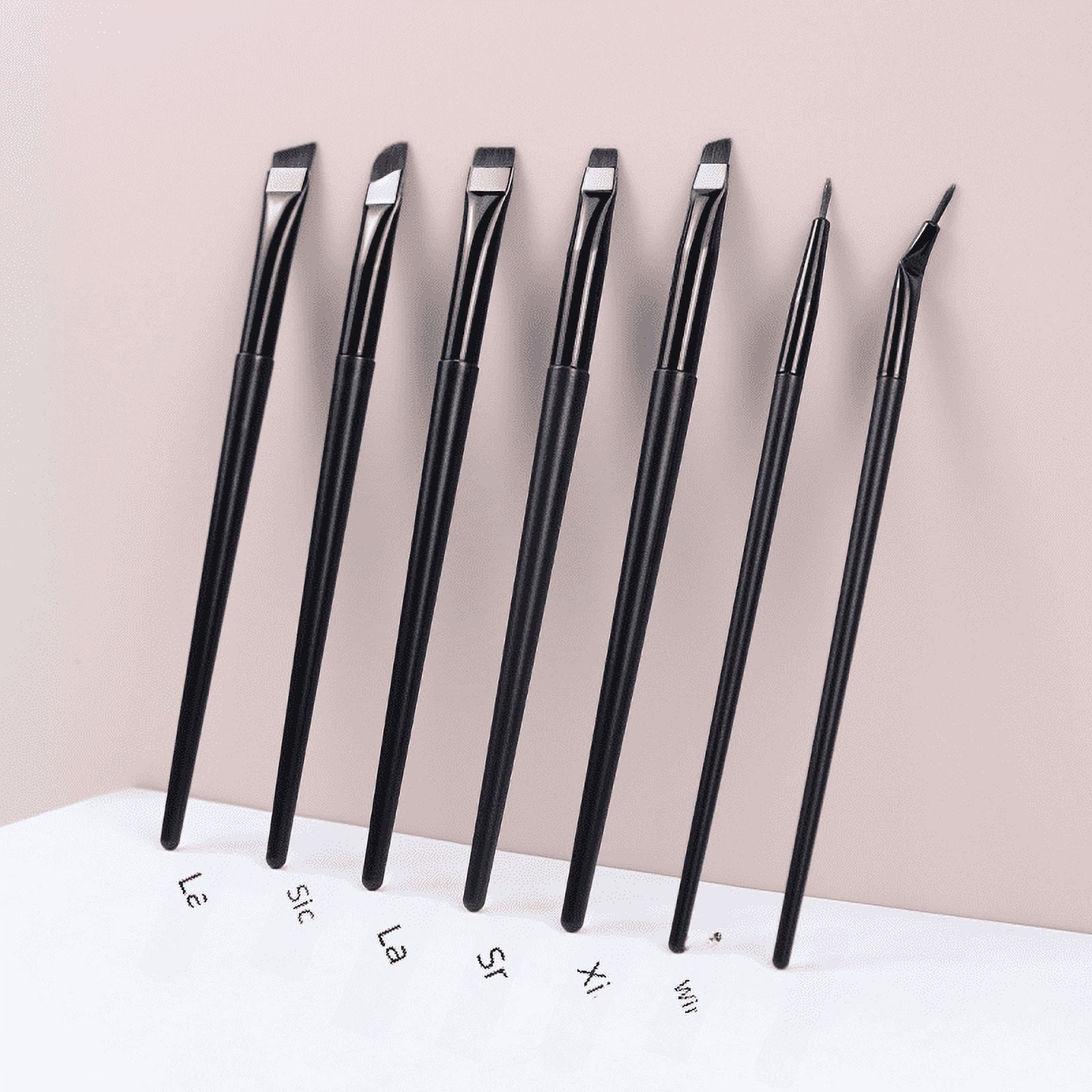 Black Ultra-fine Flat Head Fine Oblique Head Eyeliner Brush Beauty ...