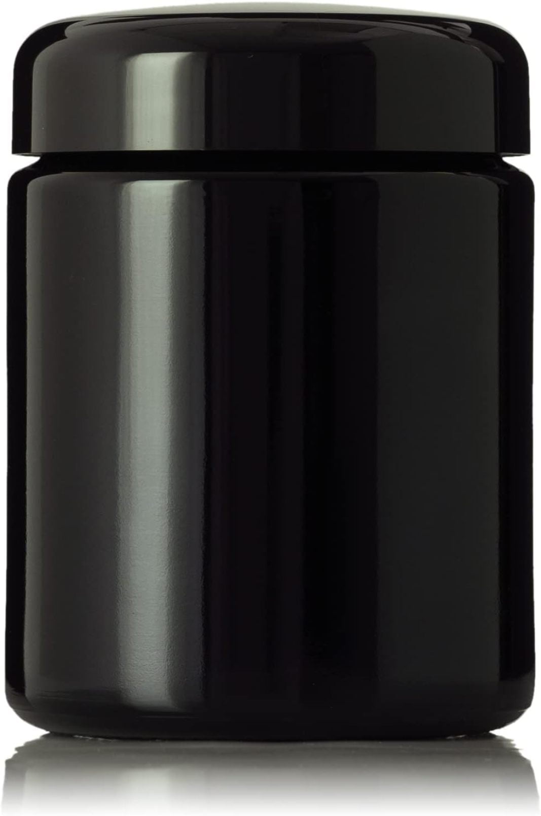 Black Ultraviolet Glass Jar with Lid | 250 ml 8 oz Airtight Smell Proof ...