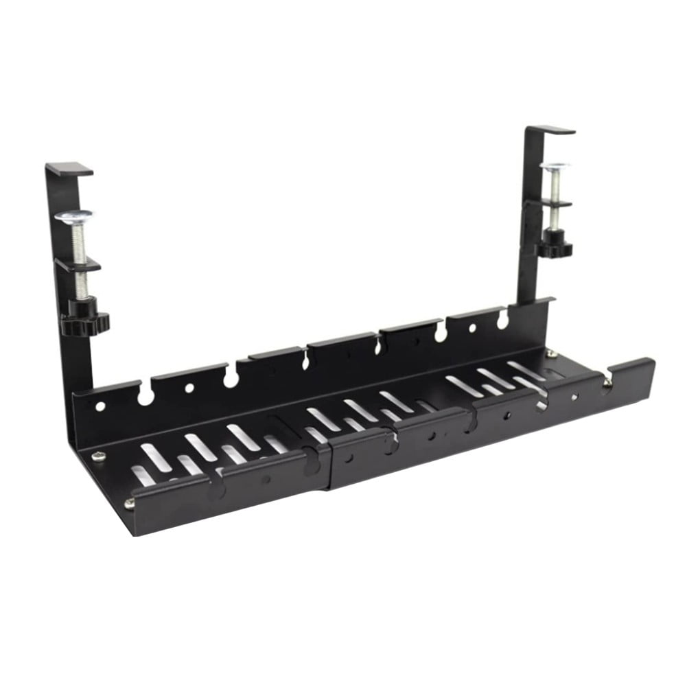 Black Under-Desk Cable Management Rack: Safe, Versatile & Clutter-Free ...