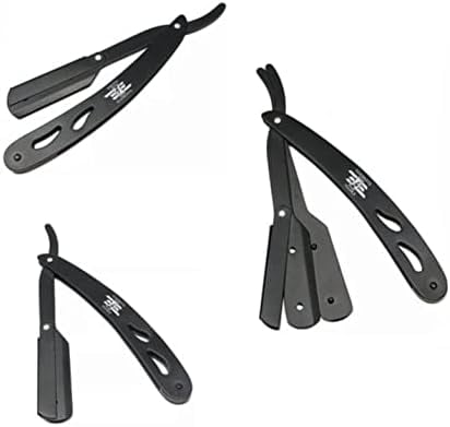 Black Unique Design Straight Edge Razor - Lightweight Barbershop Unisex ...