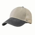 Black Unisex Baseball Cap Washed Color Block Plain Casual Style Soft ...