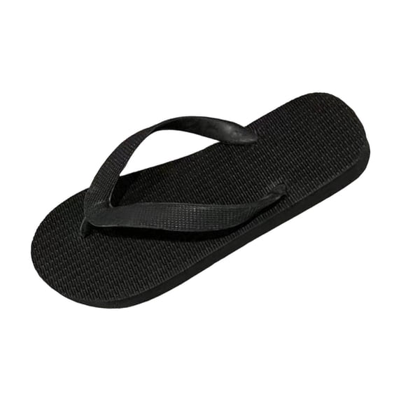 Black Unisex Sandals Rubber Slip Resistant For Beach And Indoor Outdoor ...