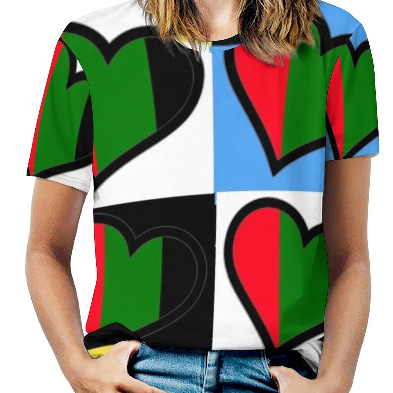 Black Unity New Fashion Zip Off Shoulder Top Short-Sleeve Women Shirt ...