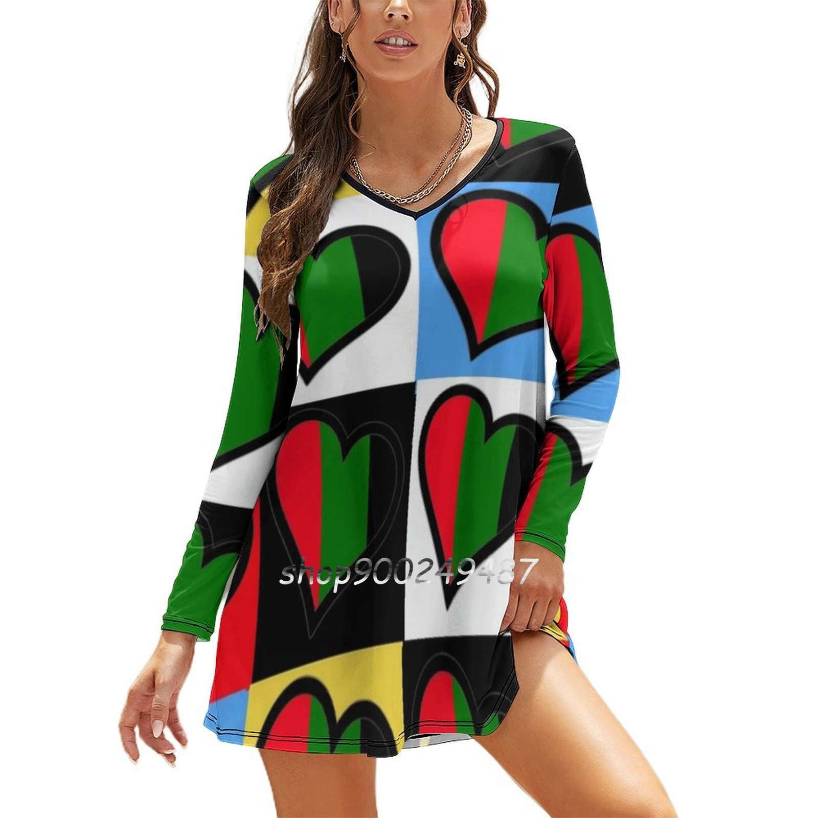 Black Unity Sweetheart Knot Flared Dress Fashion Design Large Size ...