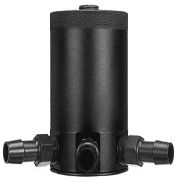 Black-Universal 3-Port Oil Catch Tank Can Tank Reservoir Exhaust Gas ...