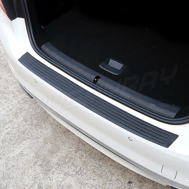 Black Universal Car Rear Bumper Guard Rubber Protector Cover Sill Plate ...