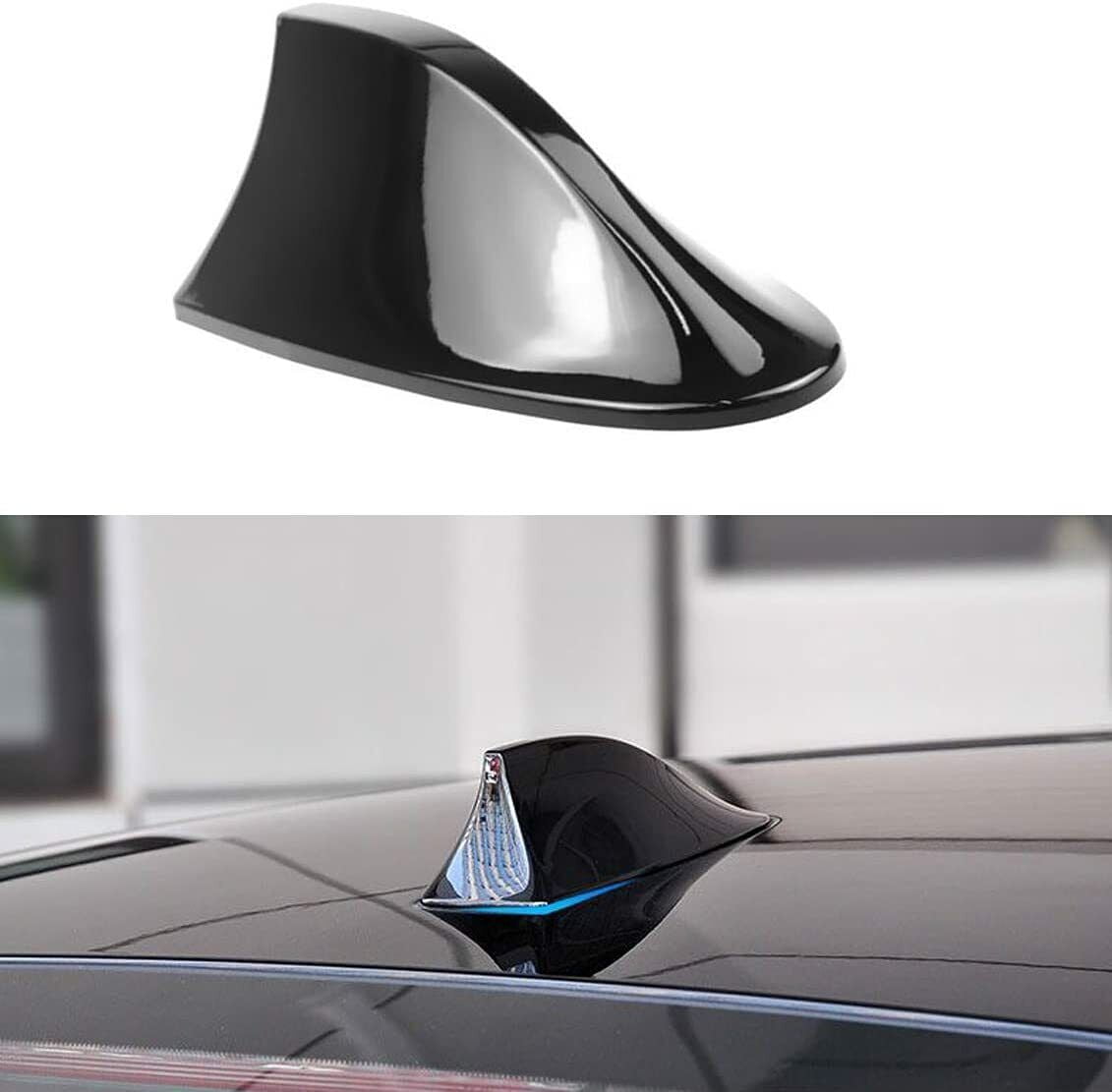 Black Universal Car Roof Radio AM/FM Signal Shark Fin Style Aerial ...
