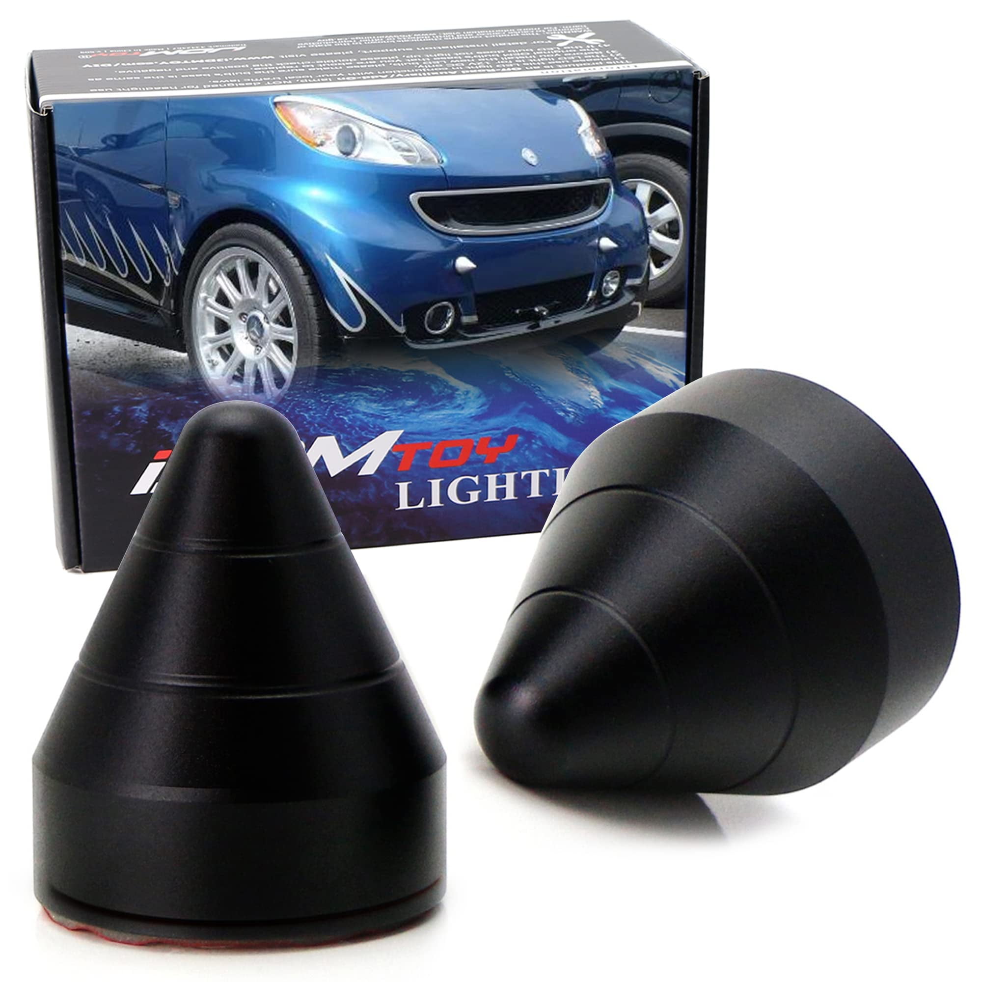 Black Universal Fit Bump Protector Spike Guards For Most Car Front ...