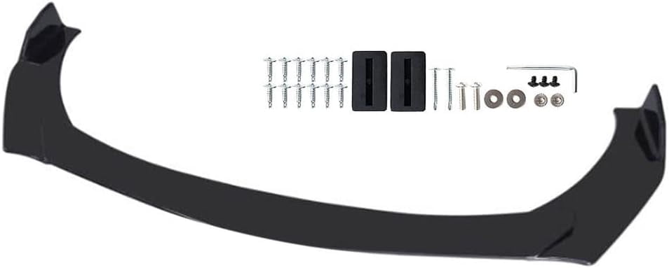 Black Universal Front Bumper Lip Chin Spoiler Body Kit Lightweight ...