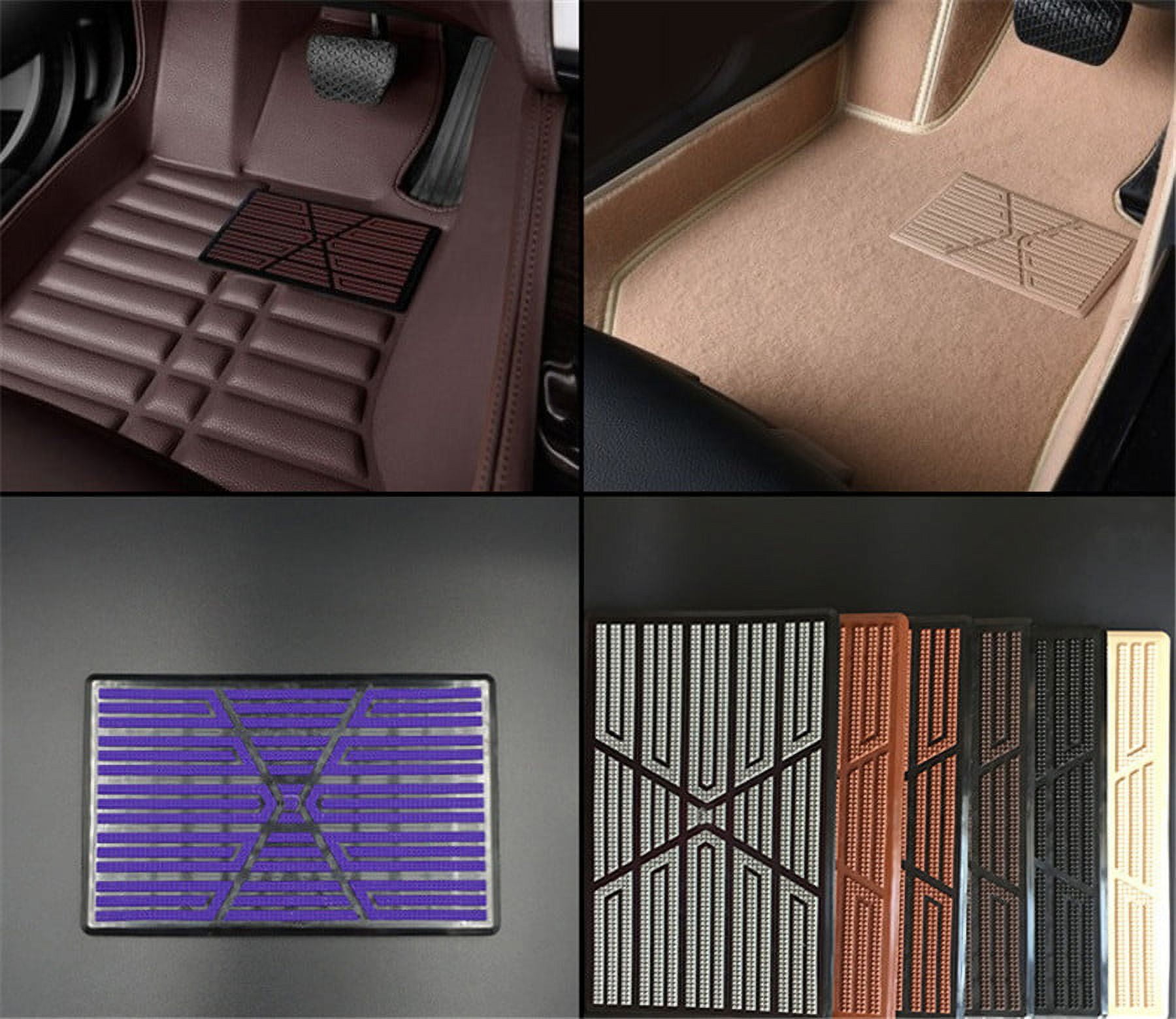 Black Universal PVC Car Auto Floor Carpet Antiskid Pad Heel Foot Mat ...