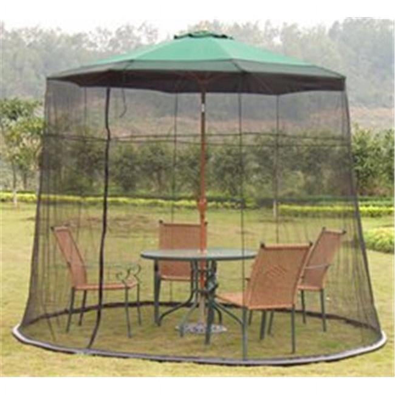 Black Universal Weighted Mosquito Net for 9 Foot Patio Umbrella ...