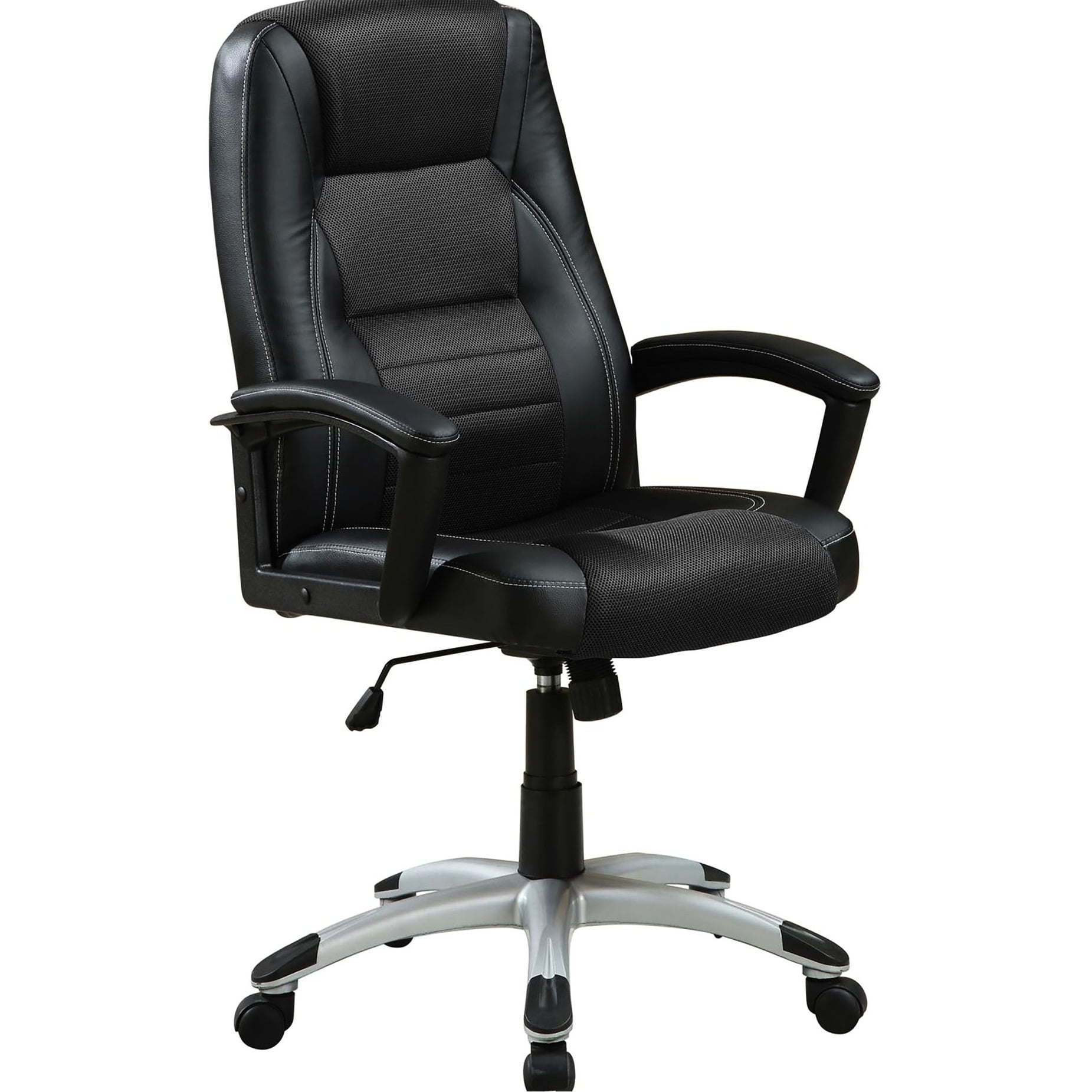 Black Upholstered Chair - Comfortable and Mobile - Office Workspace ...