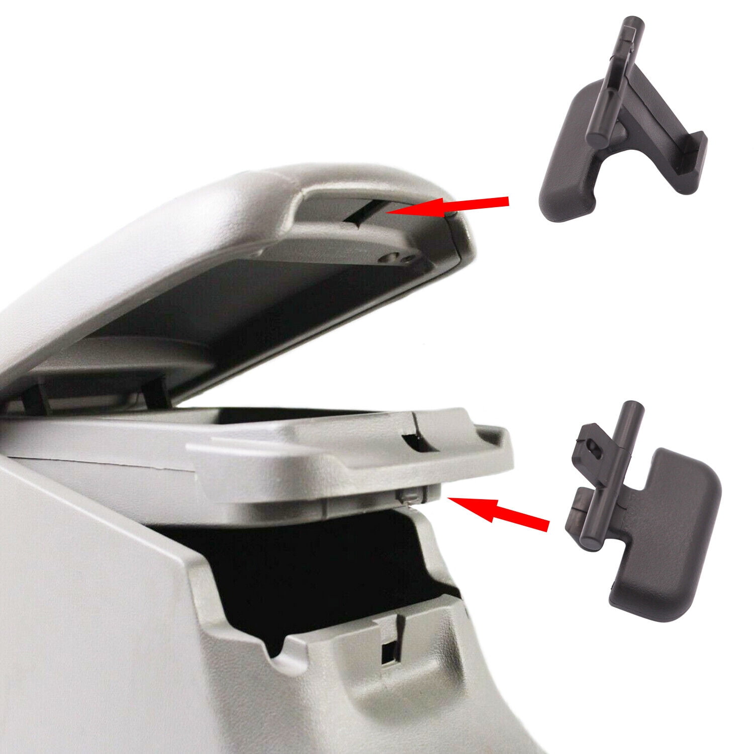 Black Upper & Lower Center Console Armrest Latch Clips Fit for 2009 ...