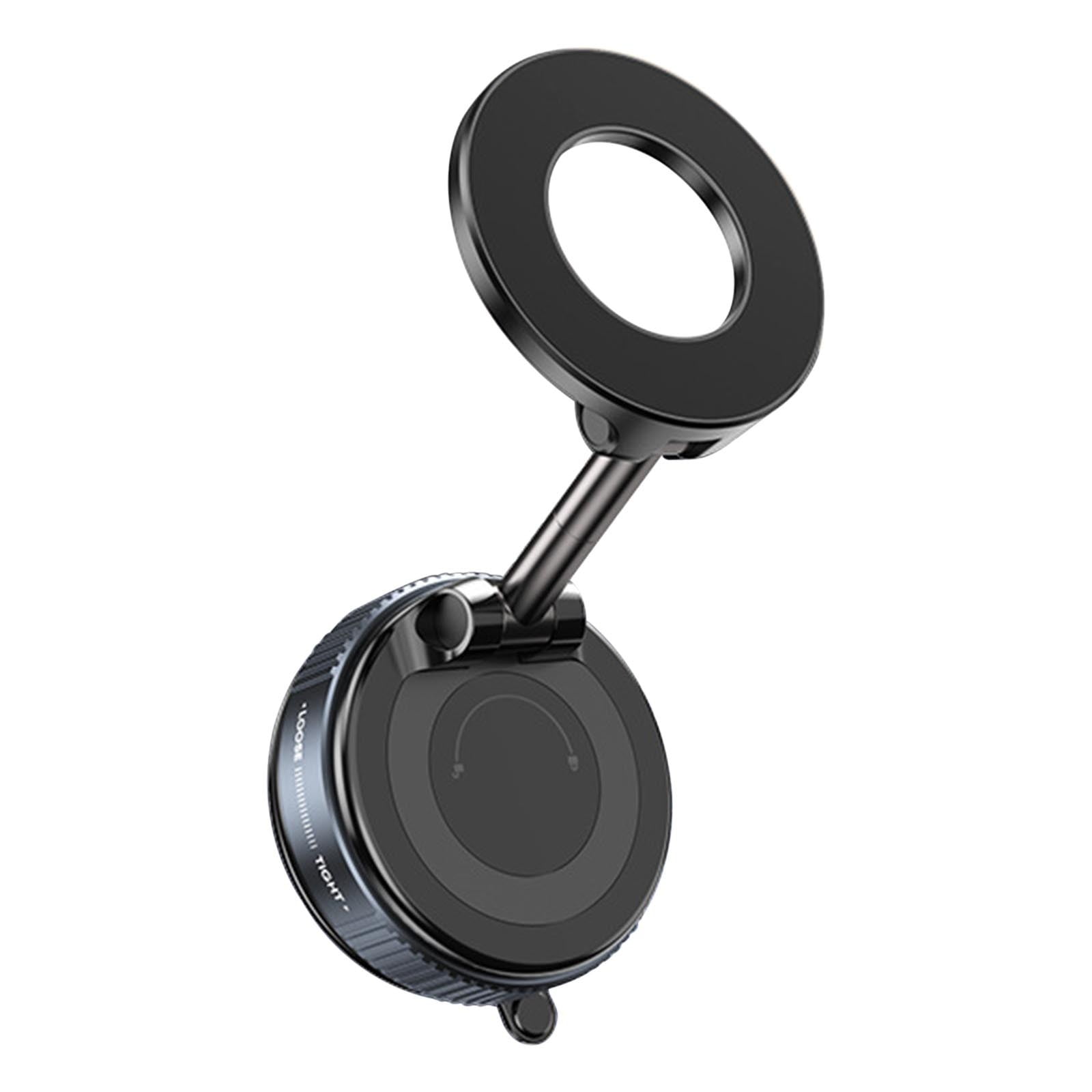 Black Vacuum Rotating Magnetic Car Phone Holder Foldable Universal ...