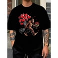Black Valentines Day Funny Bigfoot Love Graphic Tee For Men - Walmart.com