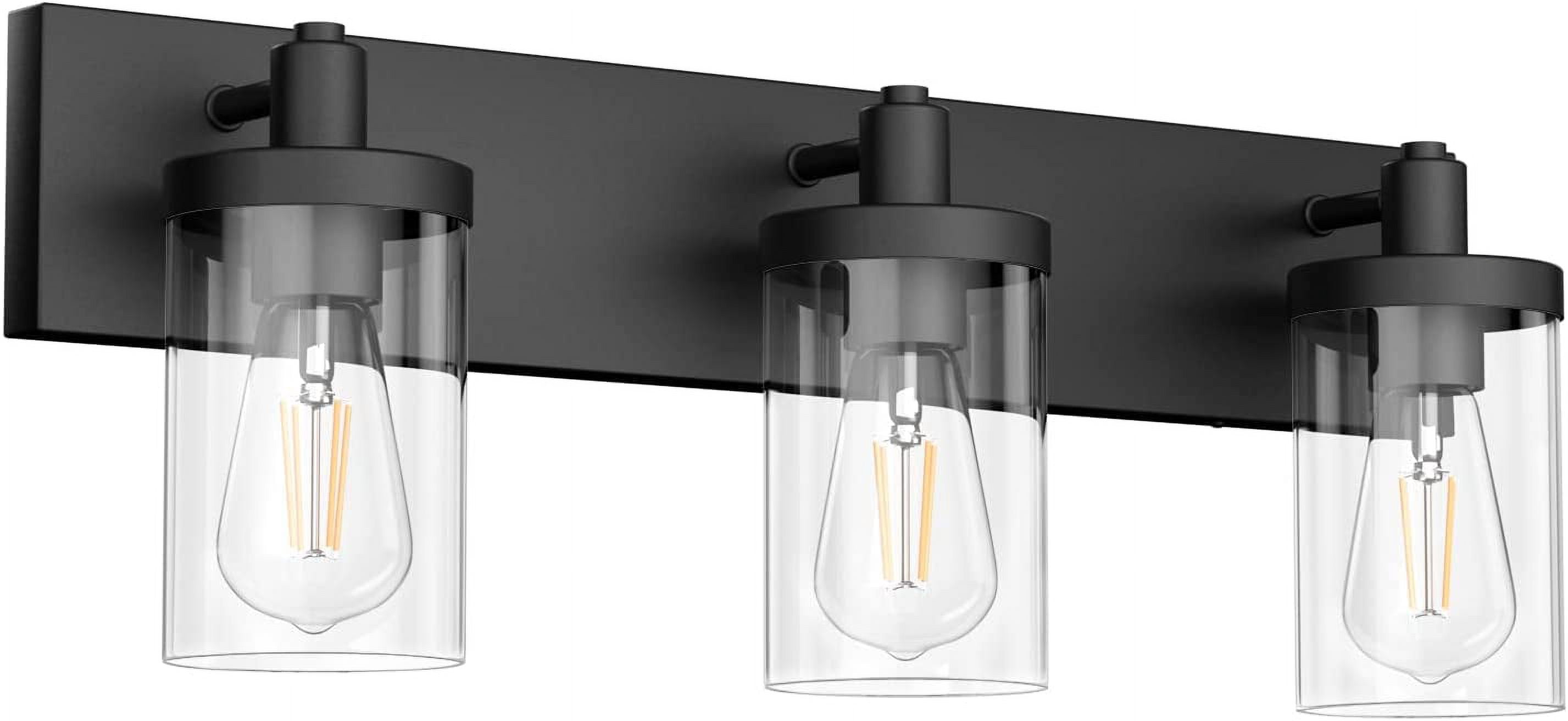 Black Vanity Light for Bathroom 3 Light Farmhouse Bathroom Lights ...