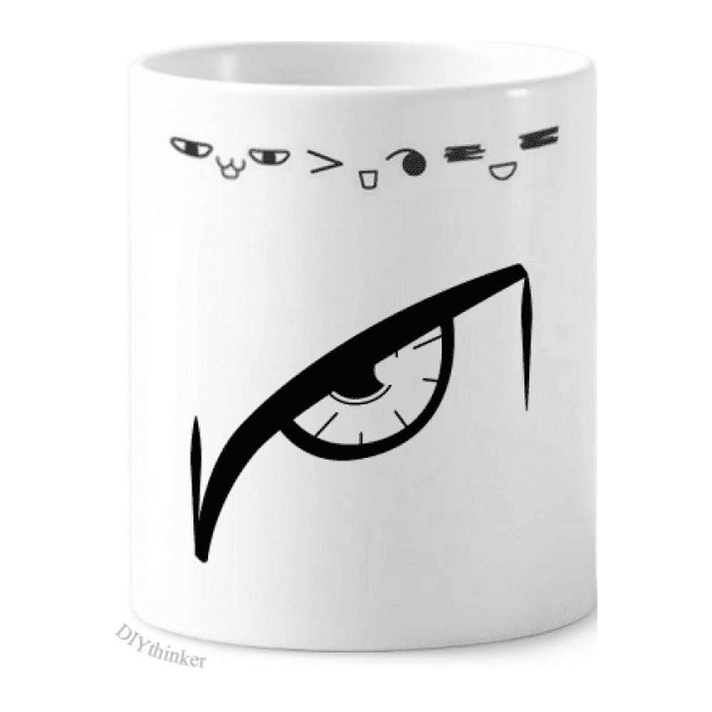 Black Vector Eye Decoration Pattern Toothbrush Mug Cup Cartoon Lovely ...