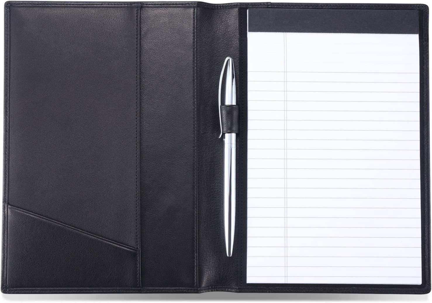 | Black Vegan Leather Portfolio Binder for Women Profeional Padfolio ...