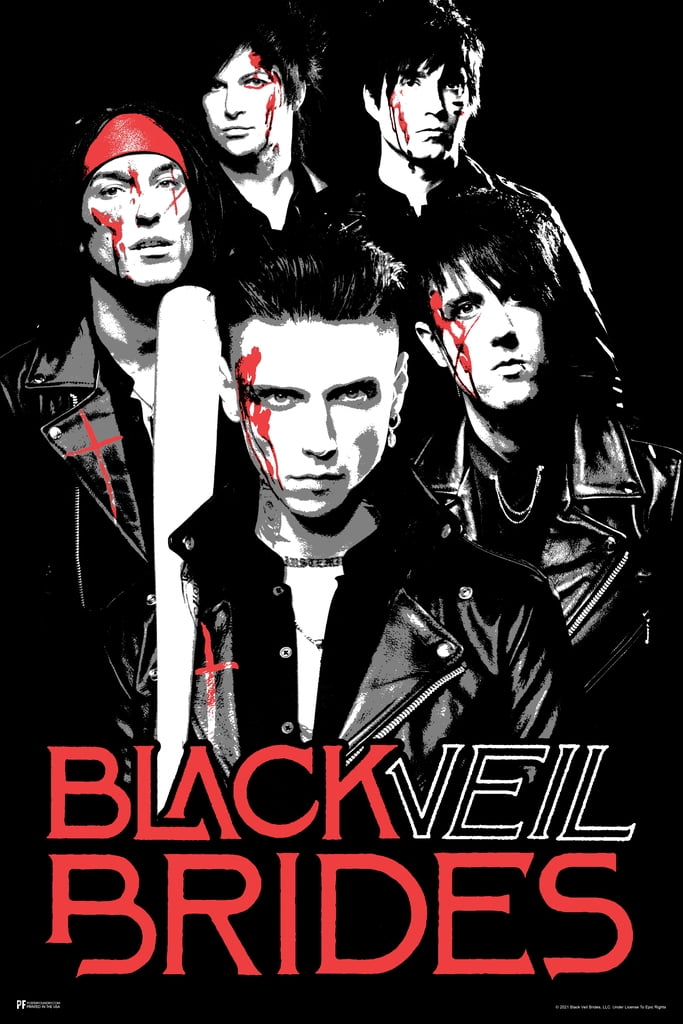 Black Veil Brides Poster Bloodied Music Andy Biersack Black Veil Brides ...