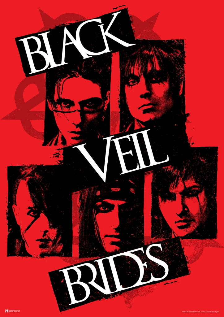 Black Veil Brides Poster Black and Red Music Andy Biersack Black Veil ...