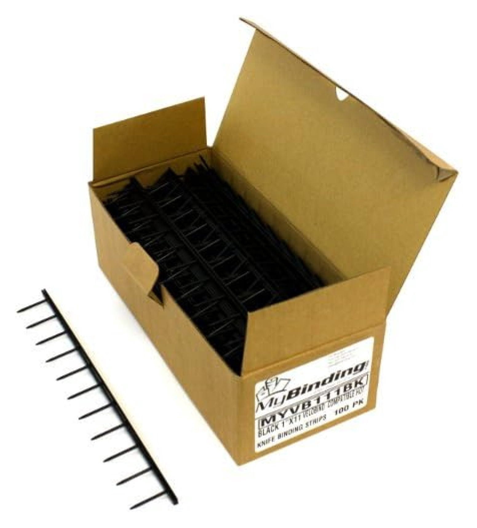 Black Velobind Compatible Hot Knife Binding Strips (Black, 1 x 11 ...