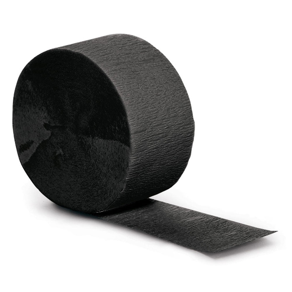 Black Velvet 81 ft Solid Crepe Streamer, Pack of 2 - Walmart.com