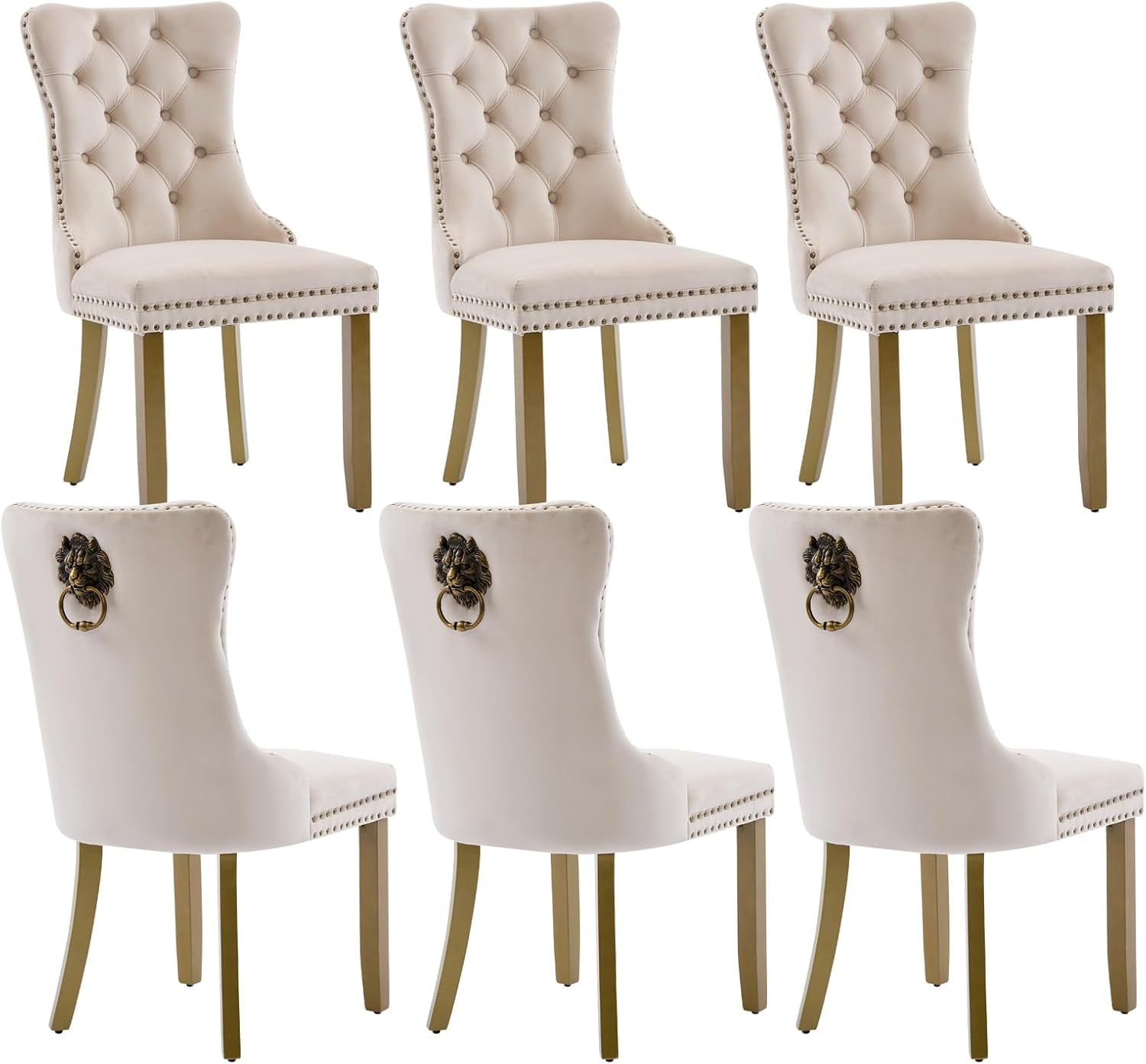 Black Velvet Dining Chairs Set of 4 Upholstered Dining Room Chairs with ...