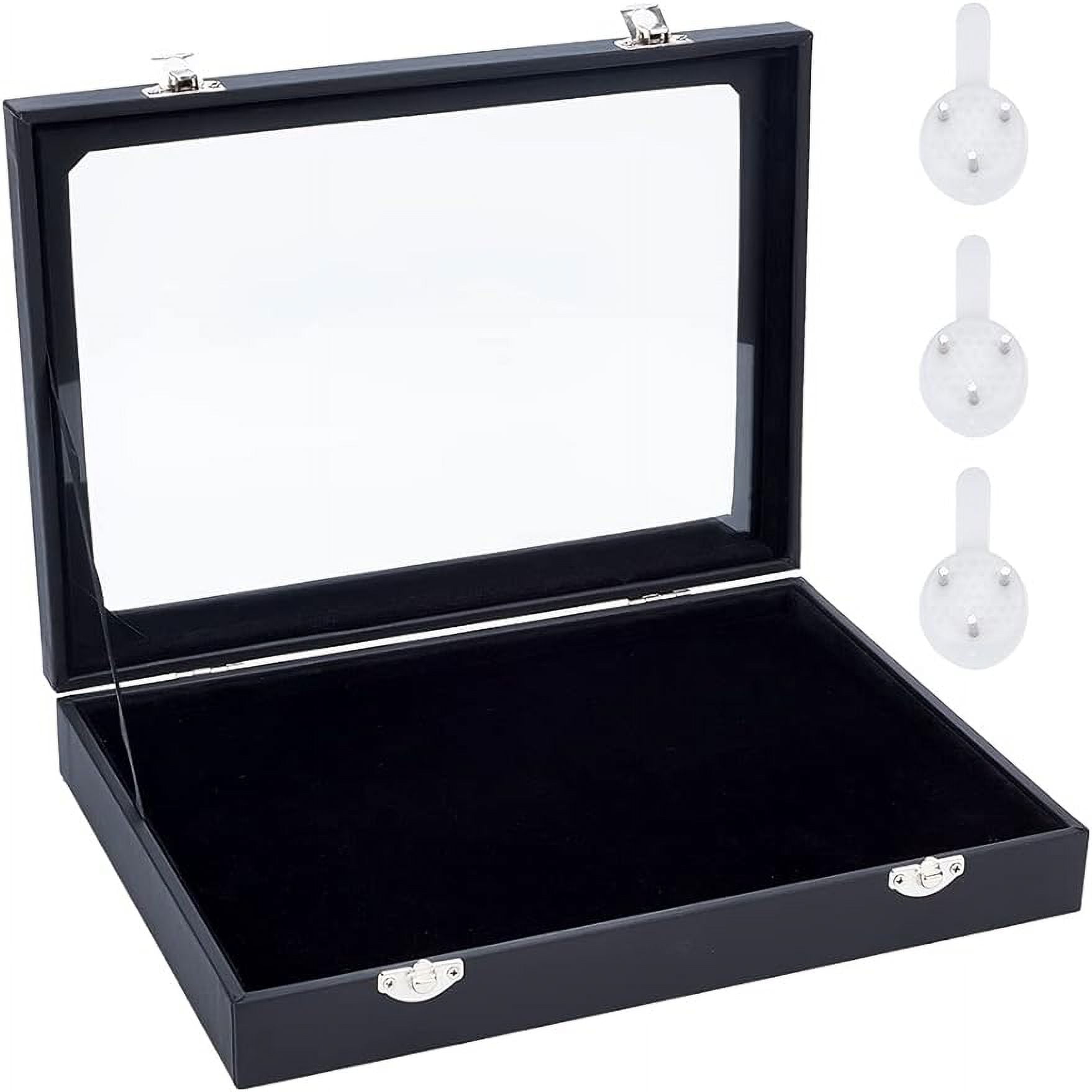 Black Velvet Pin Display Case 11x7.8x1.9Inch Wall Hanging Brooch ...
