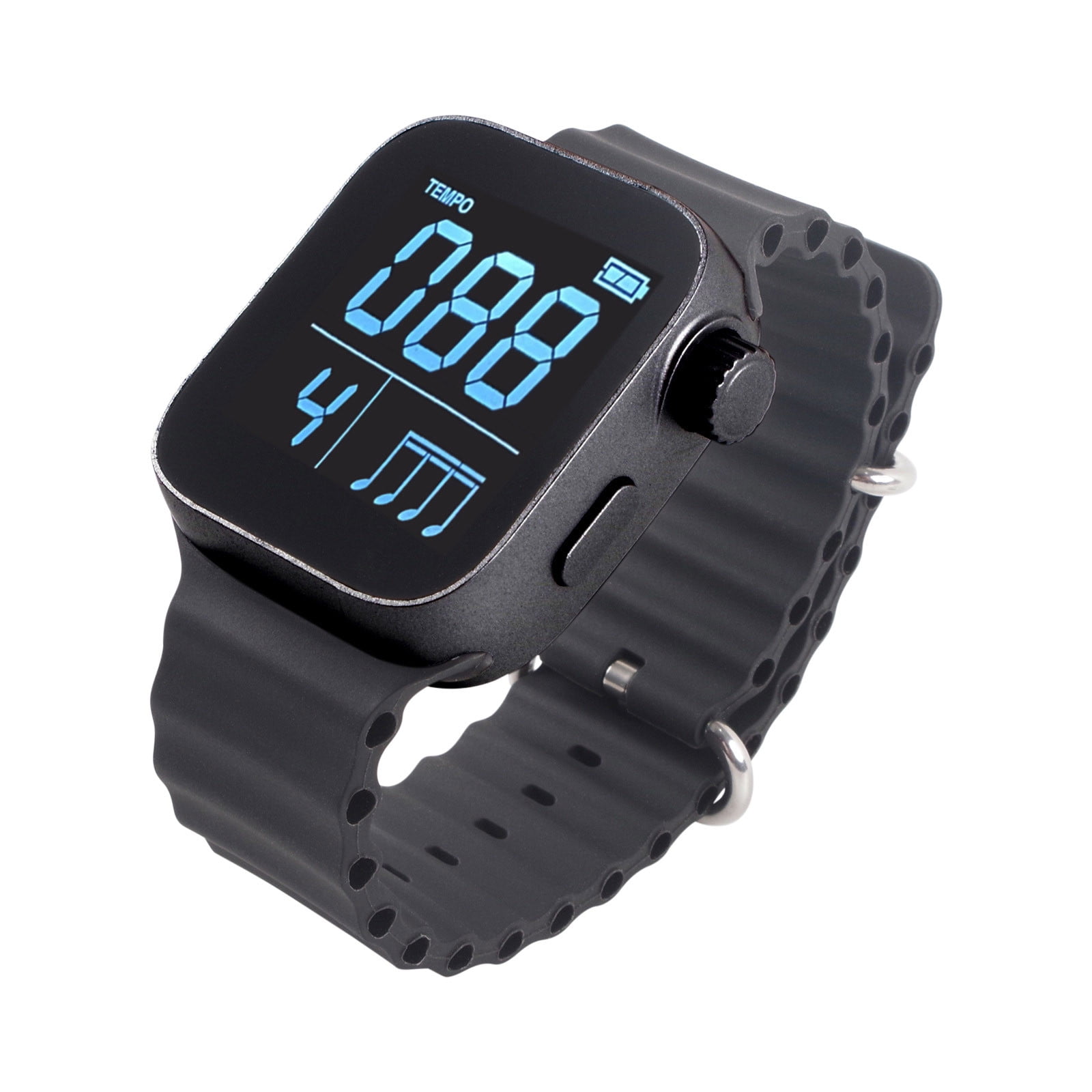 Black Vibrating Metronome Watch Wearable Wristband For Music Practice ...
