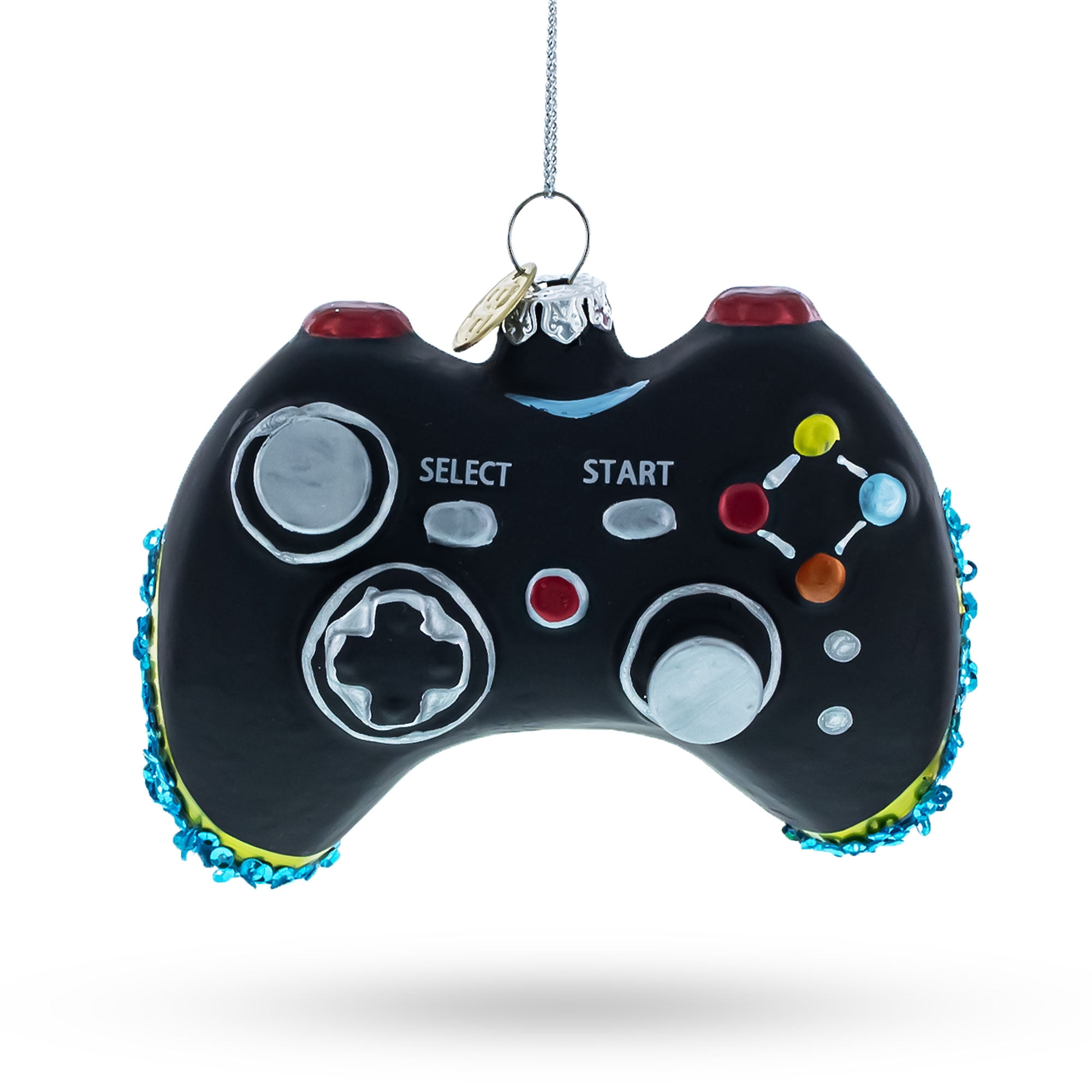 Black Video Game Controller Glass Christmas Ornament - Walmart.com