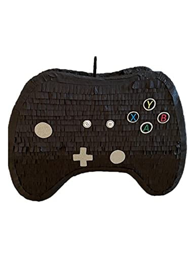 Black Video Game Controller Piñata- 22" x 17" x 4" - Holds 4lbs of ...