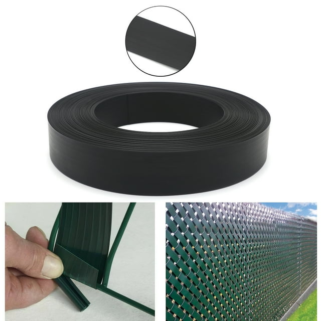 Black View Blocking Privacy Tape Weave for Chain Link Fence 75m/250 ft ...