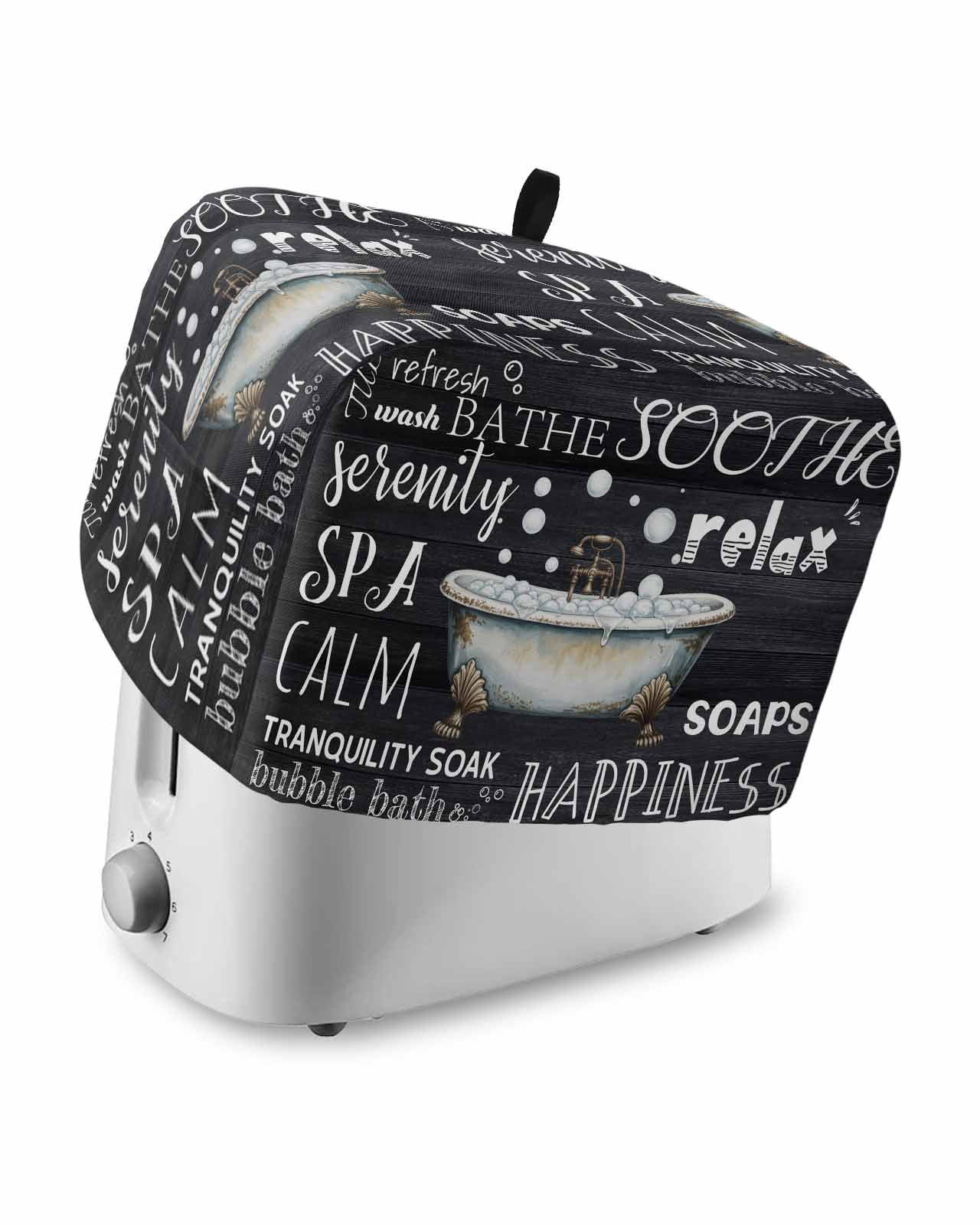 Black Vintage Art Toaster Cover 2 Slice, Small Kitchen Appliance Covers ...