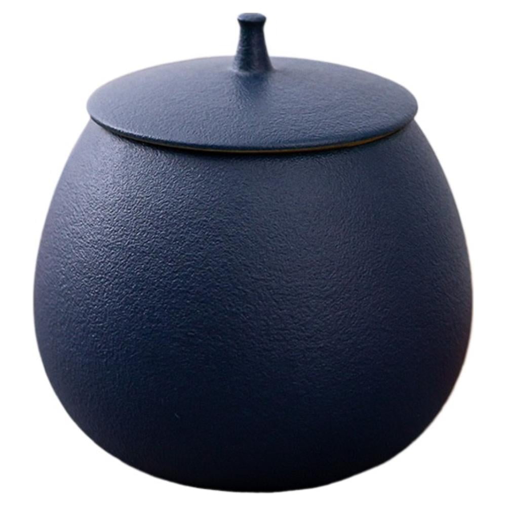 Black Vintage Ceramic Food Jar Airtight Tea Canister Storage Candy Lid ...