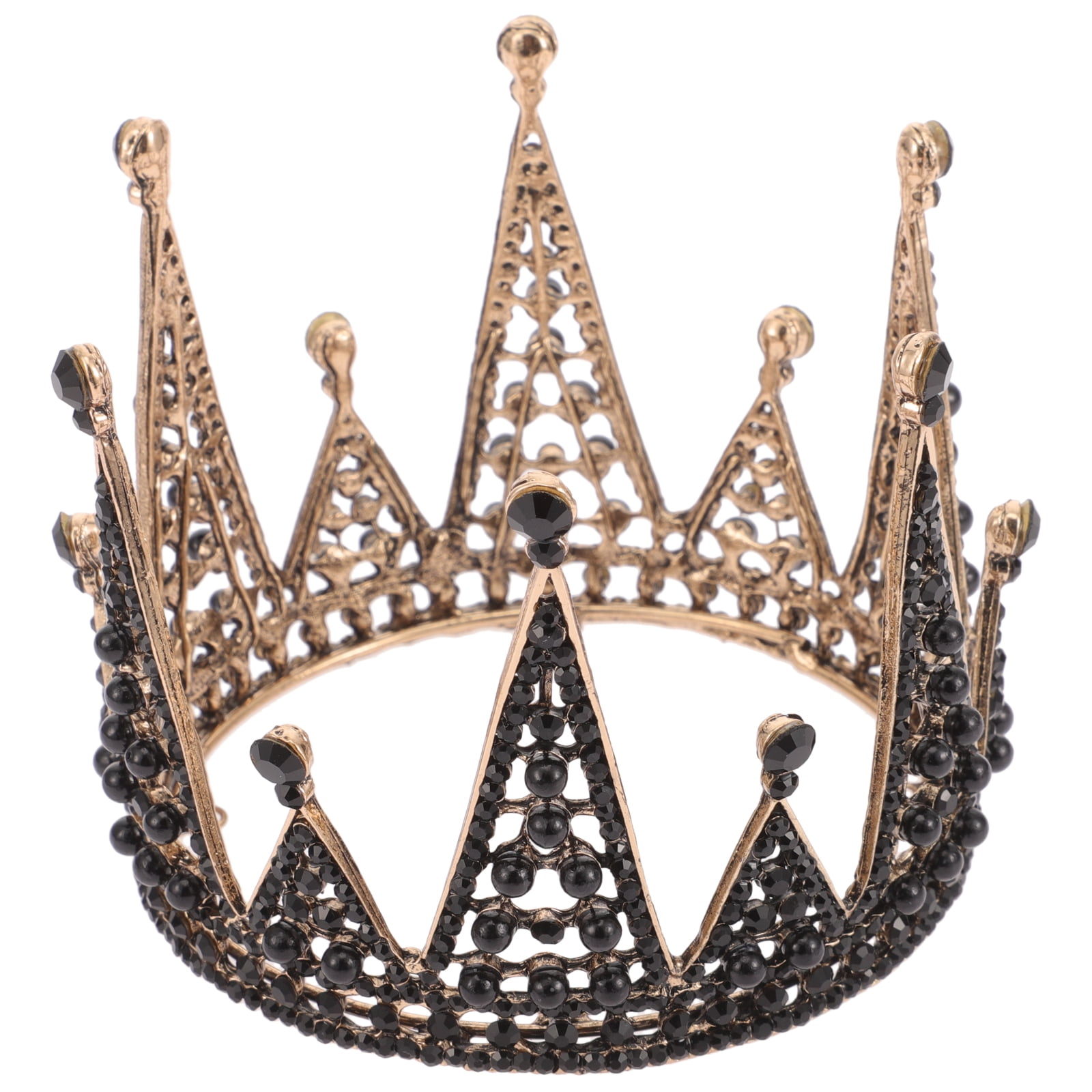 Black Alloy Wedding Crown for Home Decor Rhinestone Tiara Queen ...
