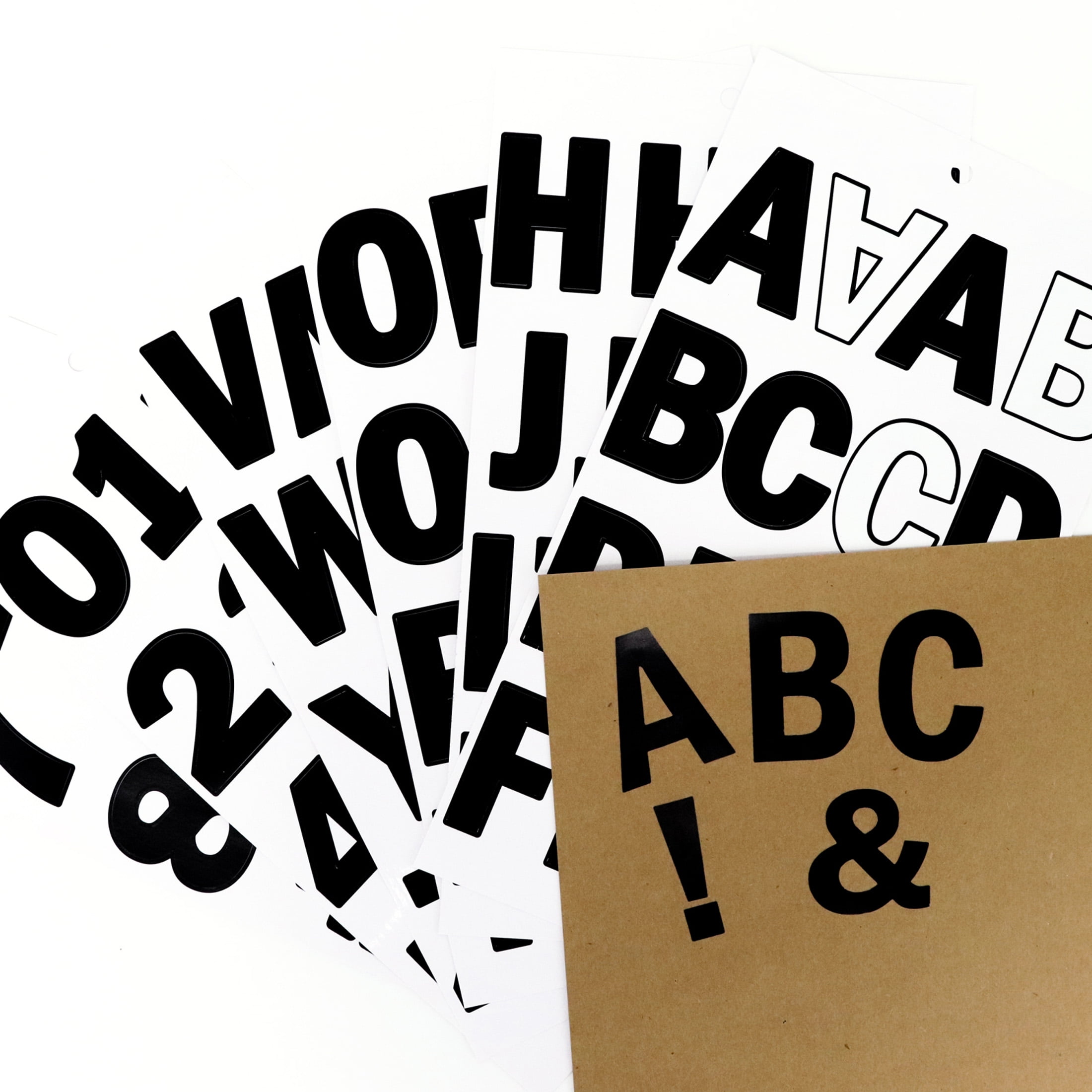 Recollections Black Vinyl Alphabet Sticker Sheets - Durable Letter ...