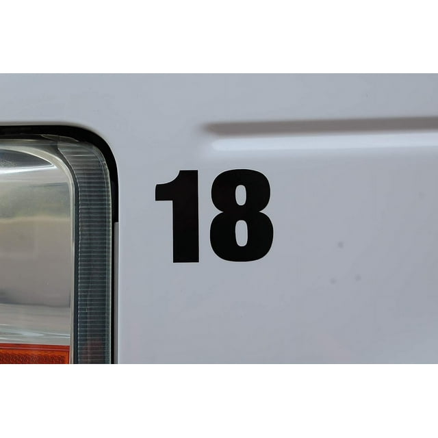 Black Vinyl Number Stickers (4 of Each Number) - Choose Size From 1" to ...