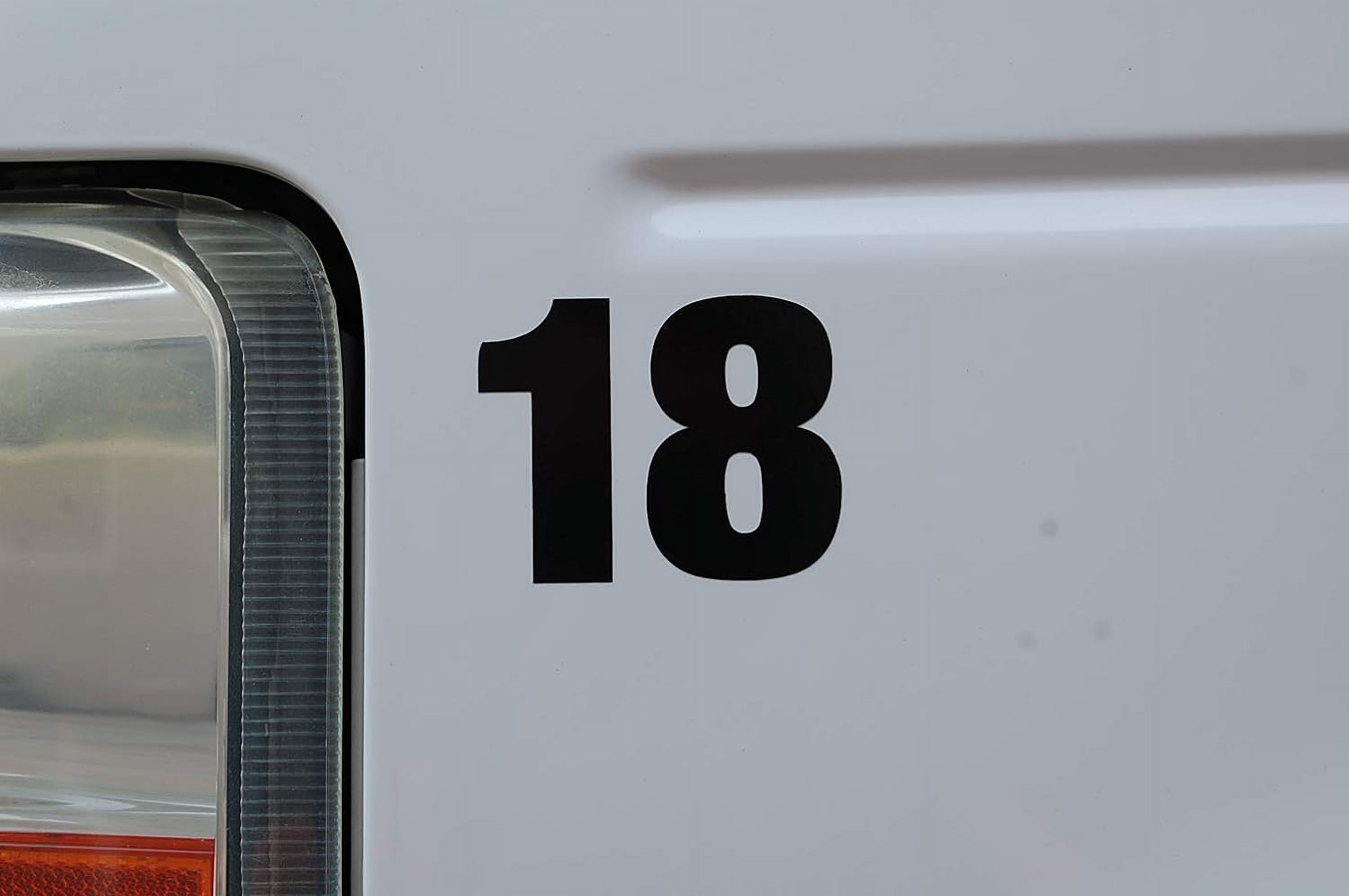 Black Vinyl Number Stickers (4 of Each Number) - Choose Size From 1" to ...