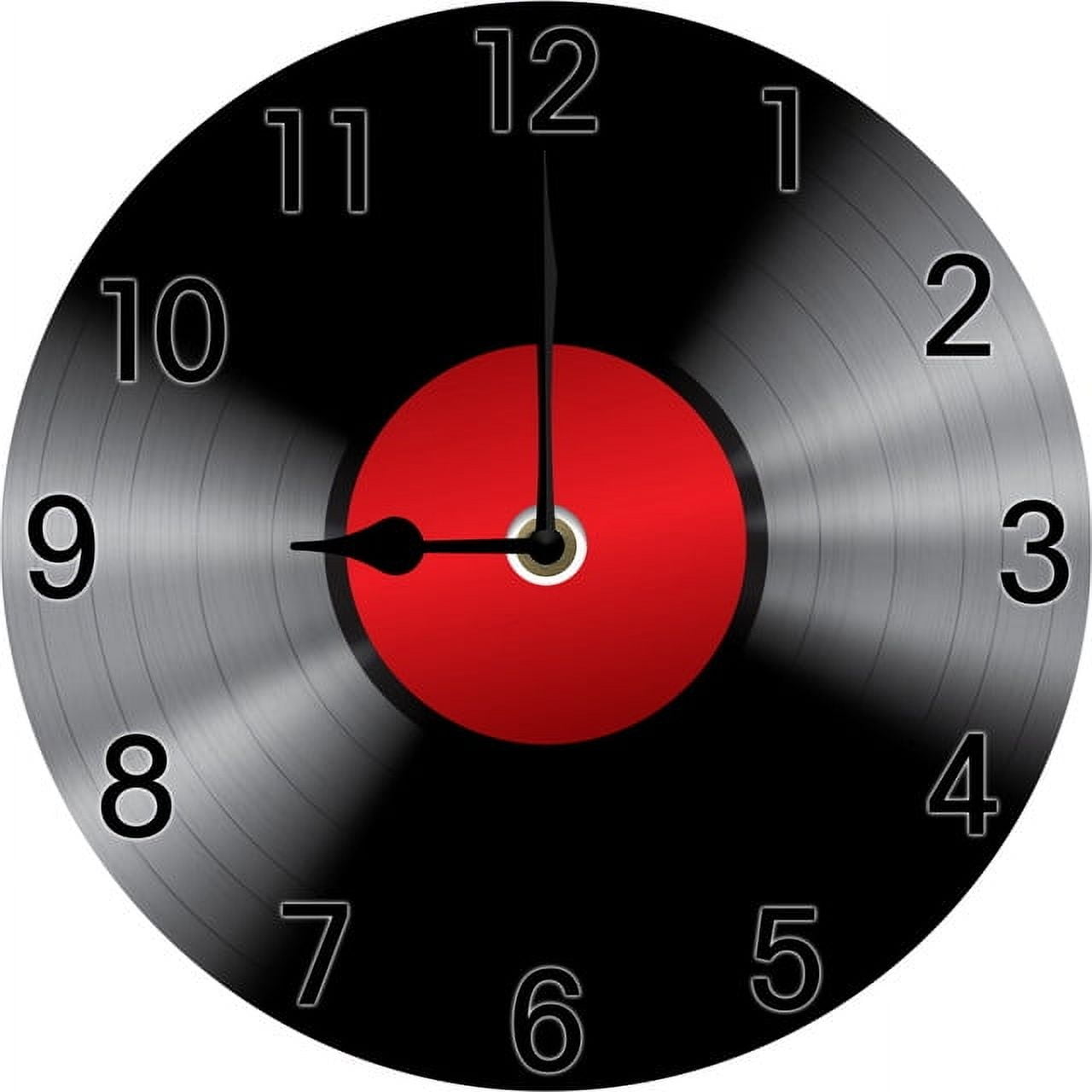 Black Vinyl Record Wall Clock Housewarming Gifts for Music Lovers and ...