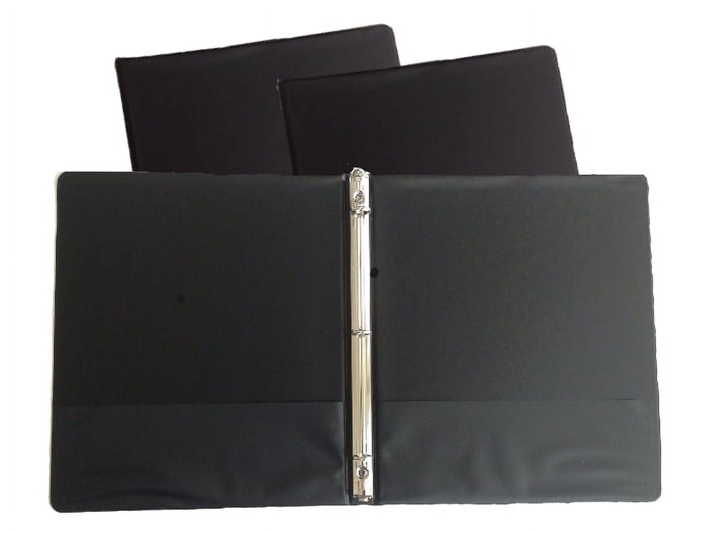 Black Vinyl Standard 3-Ring Binders, 1/2-Inch, for 8.5" x 11" Sheets ...