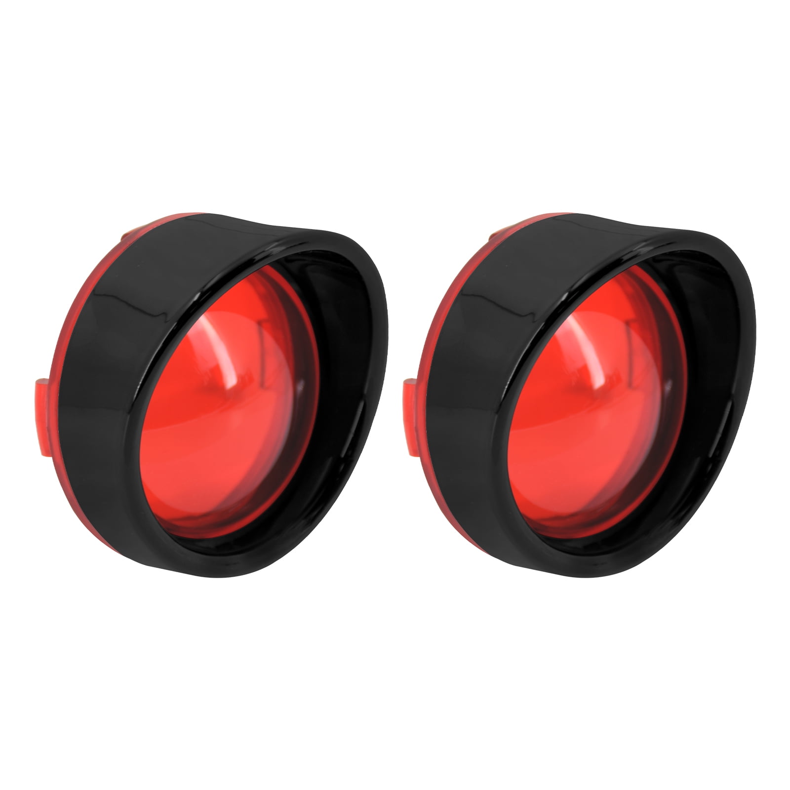 Black Visor Turn Signal Bezels Red Lens Cover Fit For Harley Sportster ...