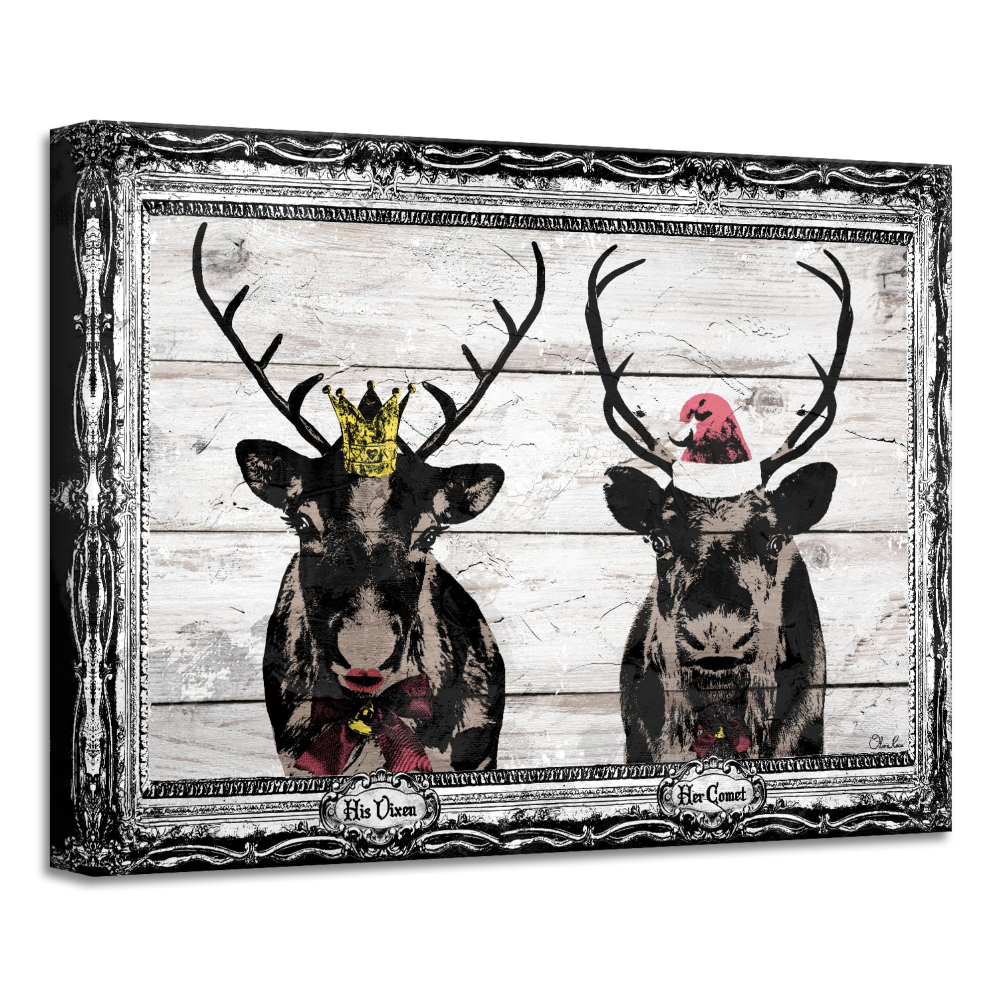 Ready2HangArt 'Vixen & Comet' Holiday Canvas Wall Art by Olivia Rose 30 ...