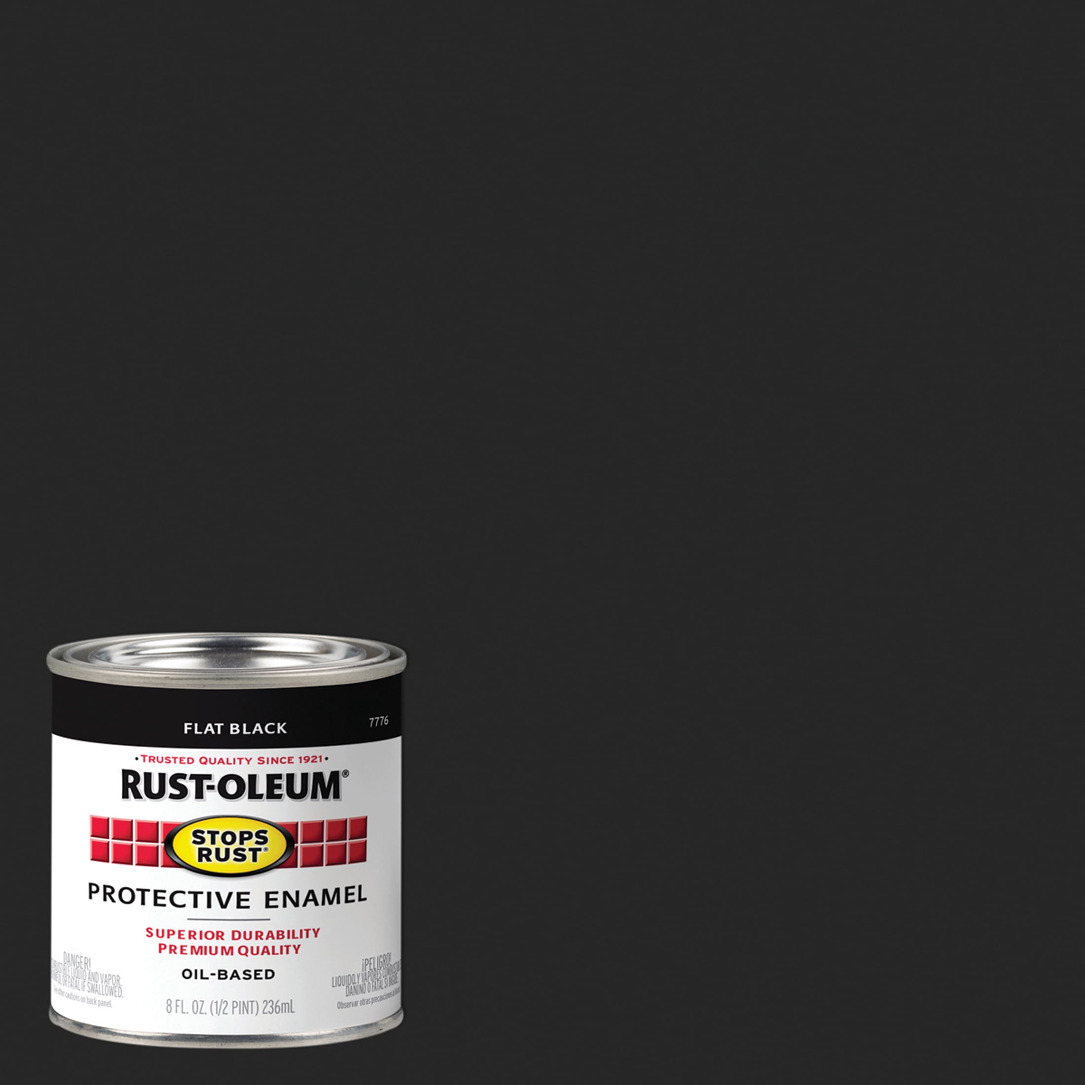 Black (Voc Exempt), Rust-Oleum Stops Rust Flat Protective Enamel Paint ...